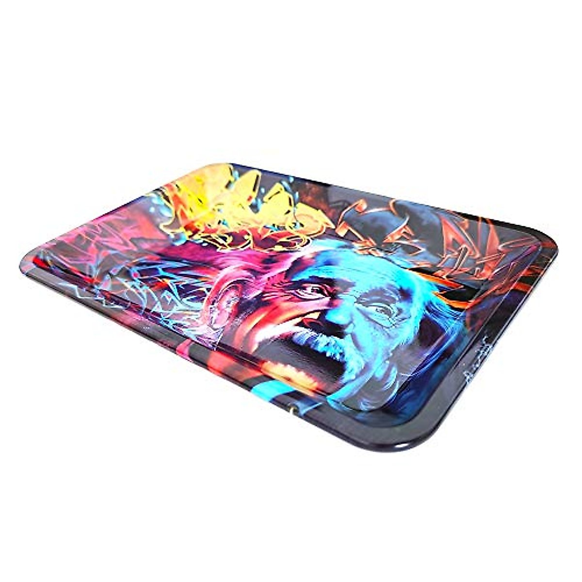 Metal Serving Tray-Elegant Metal Serving Tray-7.1 x 4.7 x 0.6-inch Large Serving Platter with Pattern Print Materials and Durable Design