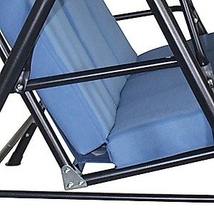 Homebeyond 3 Seater Outdoor Patio Swing | Rust and Fade Resistant Steel Frame with Adjustable Tilt Canopy | Perfect for Garden Backyard or Poolside - SW-3B