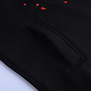 Hoodies for Men Thenlian Mens Pure Color Pullover Long Sleeve Hooded Sweatshirt Tops Blouse(Black, XL)