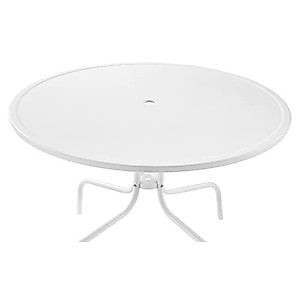 Crosley Furniture Tulip 5-Piece Outdoor Dining Set for 4, Retro Metal Round Patio Table and Chairs for Deck, Pastel Pink Gloss