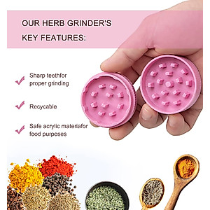 4-Pack Grinder And Tray Set, Grinder Kit and Accessories(Pink)