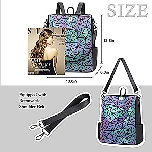 Chic Boutique De Mode Geometric Luminous Purses Handbags Holographic Crossbody Shoulder Bag (Backpack 3)