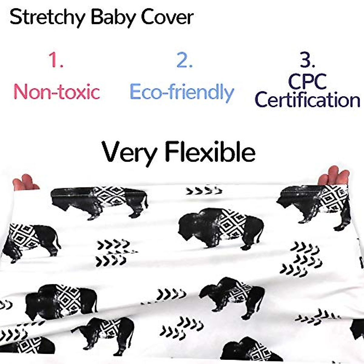 Buffalo Car seat Canopy for Babies, Car Seat Cover for Boys Girls, CarSeat Canopies for Newborn, Multiuse - Nursing Breastfeeding Covers, Shopping Cart/High Chair/Stroller Covers, Soft Breathable