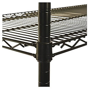 Alera NSF Certified Industrial Four-Shelf Wire Shelving Kit, 36w x 24d x 72h, Black