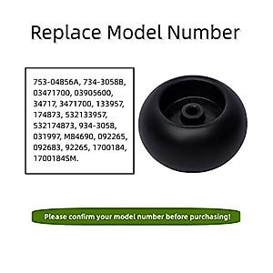 4 Pack lawn mower Deck Wheels Replacement 753-04856A Fits Cub Cadet RZT50 RZT54 LT1050 AM116299 M111489