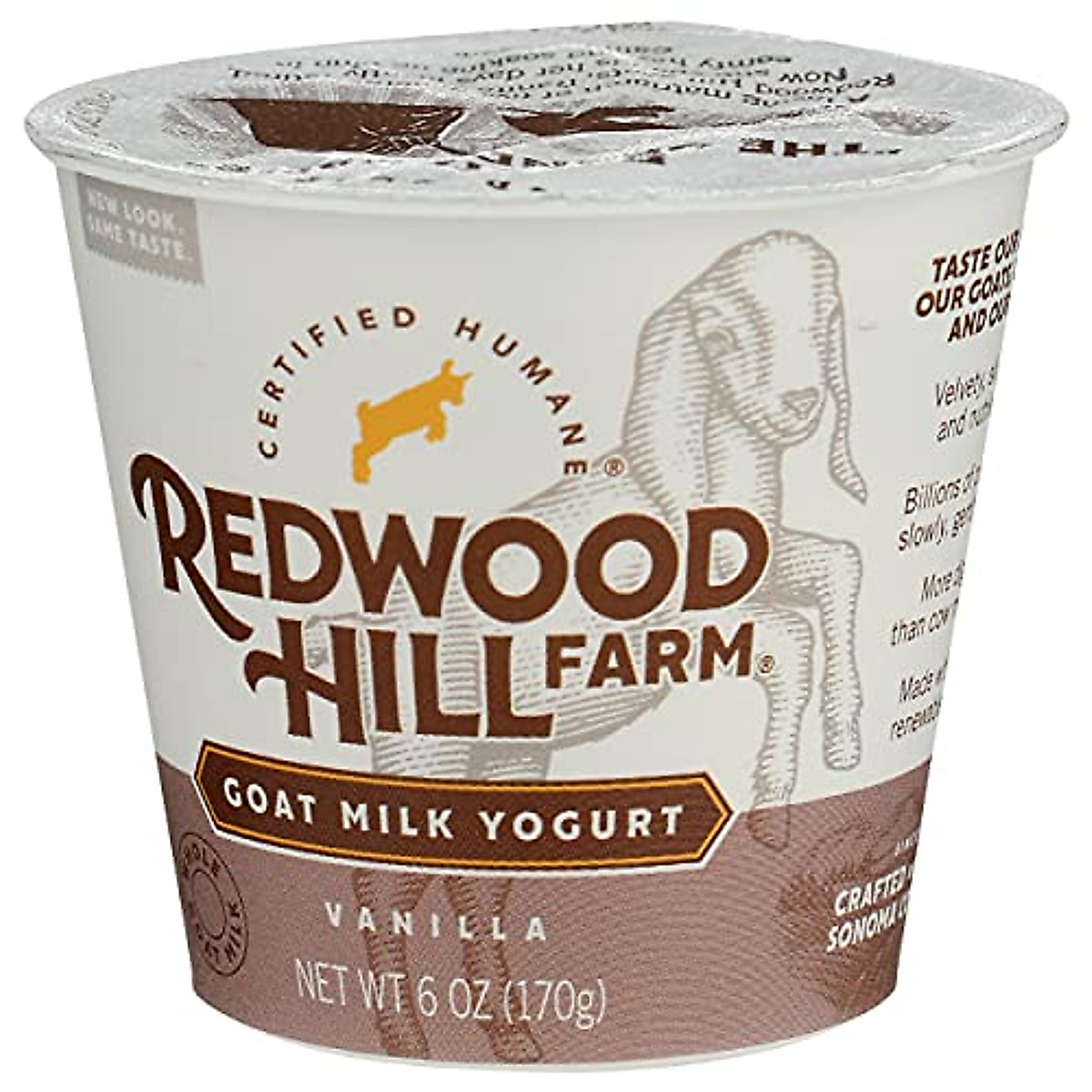 Redwood Hill Goat Milk Yogurt, Vanilla, 6 oz