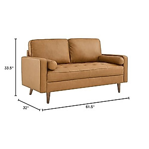 Modway Valour Love Seats, Loveseat, Tan