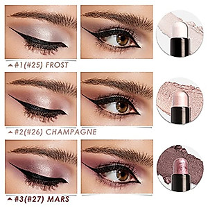 FOCALLURE 3 Pcs 2 in 1 Eyeshadow and Eyeliner Pen, Waterproof Eye Shadow Pencil, Hypoallergenic Eyeshadow, Highlighter Eye Liner, Multi-Dimensional eyes Look, FA38-11116-123