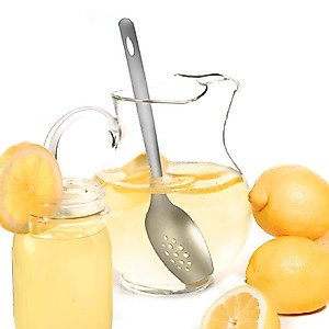 Rada Cutlery Cooking Holes Stainless Steel Serving Spoon, 1-Pack, Stainless handle