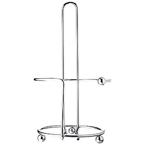 Spectrum Diversified Pantry Works Orbit Paper Towel Holder Stand for Countertop and Table Organization Kitchen Tool, Chrome