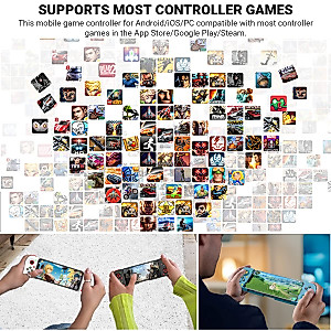 arVin Bluetooth Controller for iPhone/iPad/MacBook/iOS/Android/Samsung/Tablet/PC Wireless Gamepad Joystick with Back Button, Analog Triggers, Stretchable, Direct Play for Call of Duty, Genshin Impact
