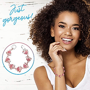 Lola Bella Gifts Pink Flamingo Crystal Bracelet with Gift Box