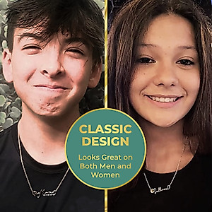 Brilliant Bijou Personalized Name Necklace 14k Gold Plated Silver | Basketball, Football, Volleyball, Baseball Customized Athlete Sports Pendant Chains for Men and Women