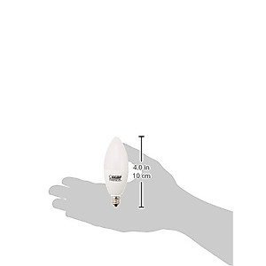 Feit Electric CTF40/10KLED/3 Non-Dimmable Led Bulb, 40 W, 120 Vac, 300 Lumens, 3000 K, Cri >80, 4 in L, 3.9" H x 1.4" D, Warm White, 3 Piece