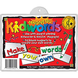 Barker Creek Learning Magnets, Make Your Own Words, for Children, Includes Key for Color-Coding, 52 Magnets (2625)