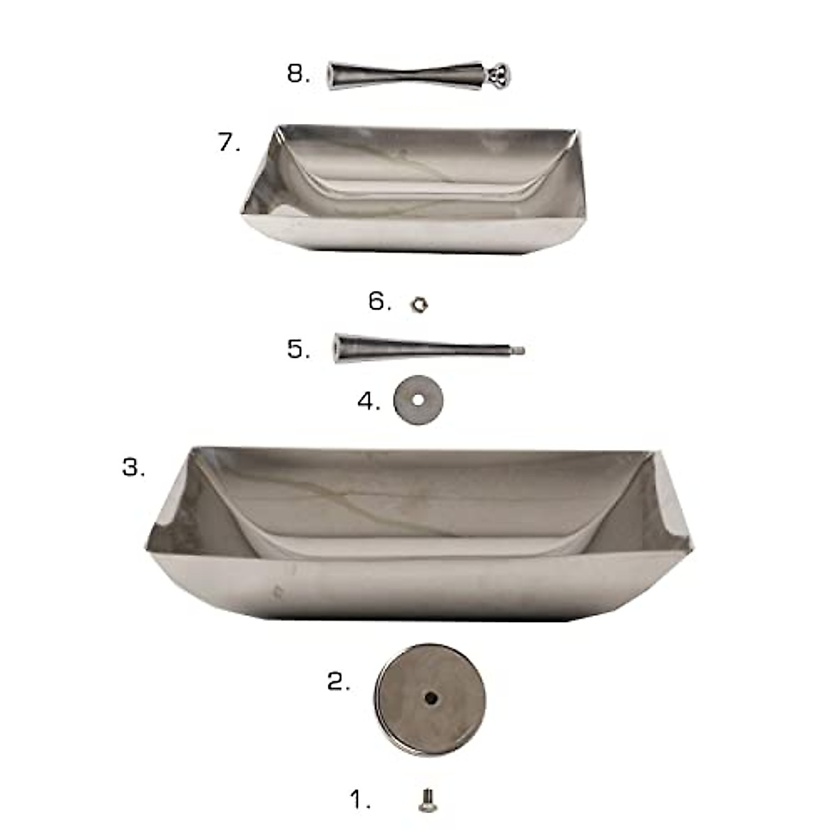 Colleta Home Tier Serving Tray- 2 Tier Cake Stand- Stainless Steel Server Stand- Cupcake Stand- Buffet Tower- Party Platter- Decorative Silver Dessert Tower