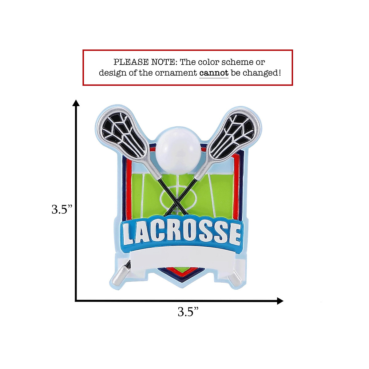 UniqXmas Personalized Lacrosse Christmas Ornament 2024 | La-Crosse Stick & Ball Xmas Tree Decoration for Girl Boy Kid | Customized Unique Keepsake Gift for LAX Player Coach Goalie | Custom Name & Year