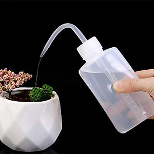 SUPERLELE Wash Bottle, 6pcs 250ml Plastic Tattoo Squirt Bottles, LDPE, Safety for Cleaning Water Tools with Scale Labels(8oz)