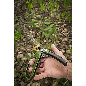 EZ Kut Heavy Duty Pruners Ratchet Hand Pruner with Ratcheting Action Great Garden Hand Tool Clippers Gardening pruners arthritis tools Ratcheting Anvil Hand Pruner Pruning Shears Heavy Duty Since 1988
