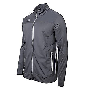 adidas Men's Adult Utility Jacket Full Zip Sport Climalite Sweatshirt (Gray XL)