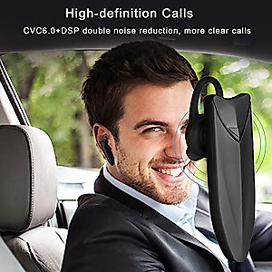 Wireless Bluetooth 5.0 Headphones,Single in-Ear Business Stereo Earphone with Microphone Noise Reduction Premium Sound with Deep Bass Earbuds Green One Size