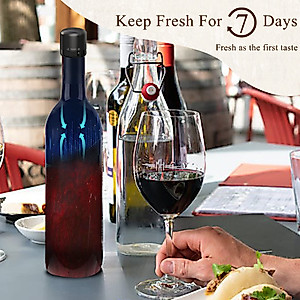 Loboo Idea Silicone Wine Stoppers For Wine Bottles, Wine Saver Stoppers (6pcs/box, Black)