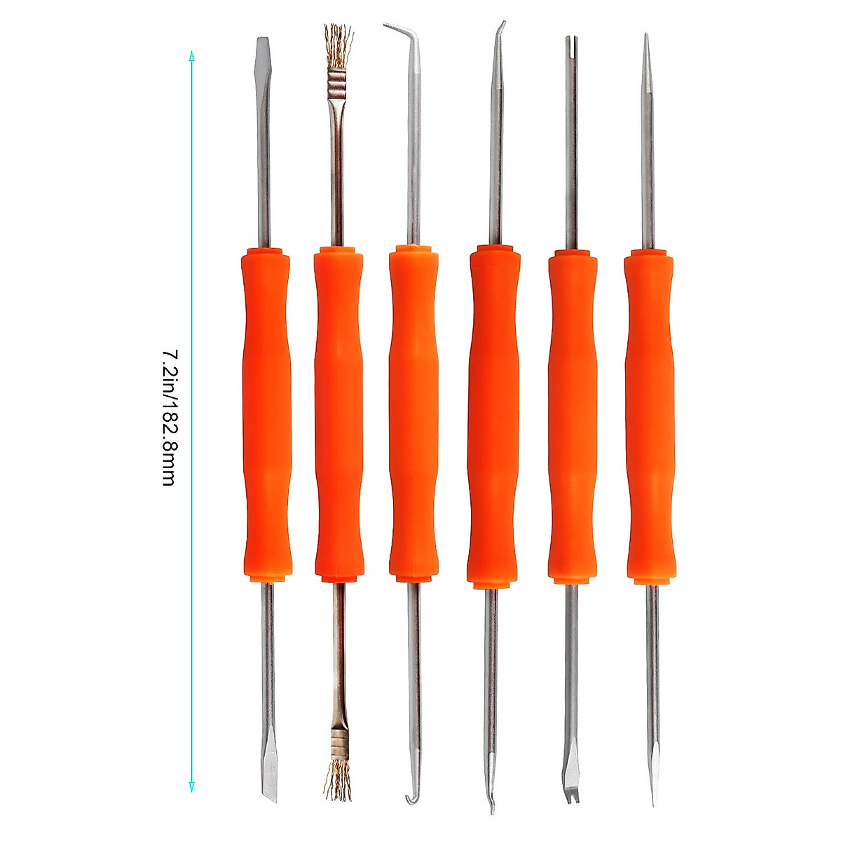 Kaisiking 6 Pcs Double Sided Soldering Assist Aid Repair Tool with 2 Precision Tweezers for Electronics Repair and Soldering