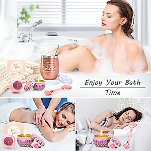 Baesan Birthday Gifts for Women - Fun Gifts Set - Funny Thank You Gifts Ideas for Her, Friend, BFF, Mom, Wife, Daughter, Sister, Aunt, Coworker - 12oz Tumbler and Jade Roller