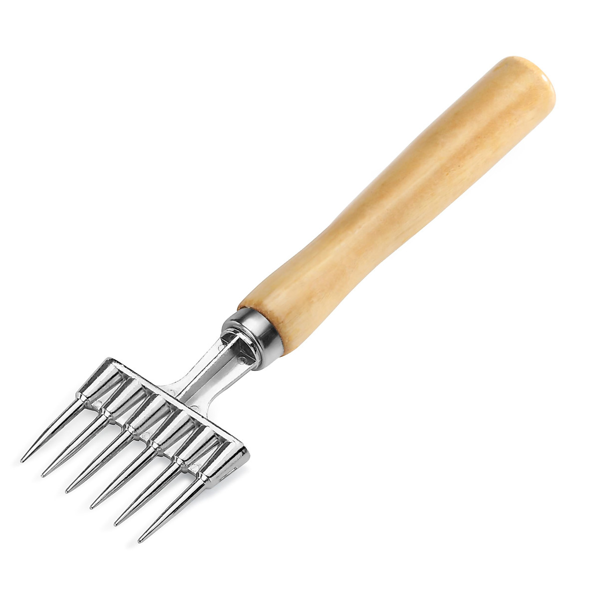 New Star Foodservice 48346 Ice Chipper Crusher Nickle Plated with Wood Handle, 9", Silver