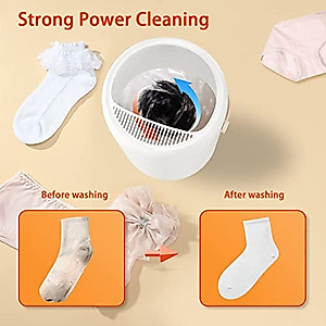 Portable Washing Machine, Ozone & Blue Light Deep Clean Mini Washing Machine, Smart Timer Control Washer Machine, Portable Washer for Socks and Tiny Things