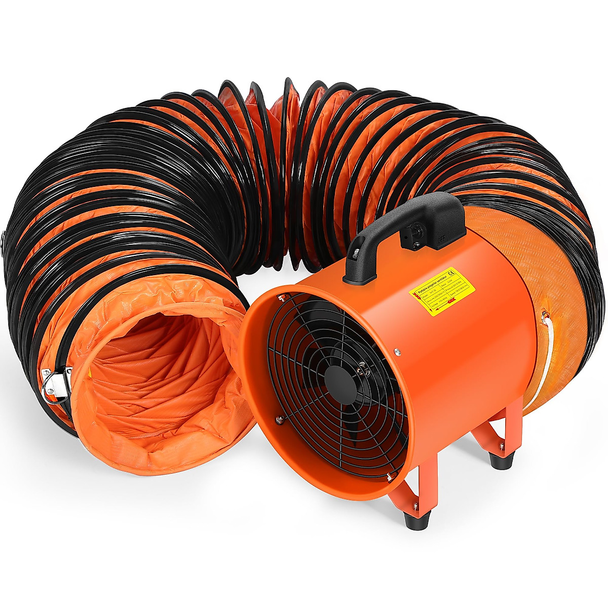 Rengue Utility Blower/Exhaust with 32.8ft Hose Fan, 1900 or 2800r/min Two Modes Heavy Duty Blower Fan 12 Inches High Velocity Ventilation Extraction and Ventilation Fan with Duct Hose