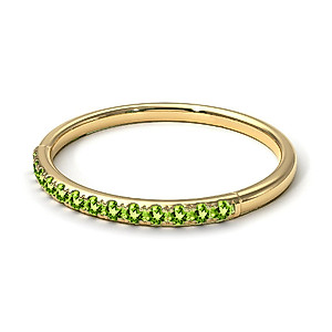 New Year gift's Jewelry Ring mom Gift Hand Made Natural Peridot Gold Plated Gemstone Jewelery Size 6