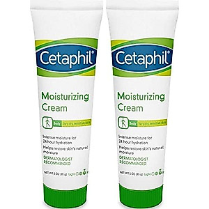 Cetaphil Moisturizing Cream for Dry/Sensitive Skin, 3 Ounce (Pack of 2)