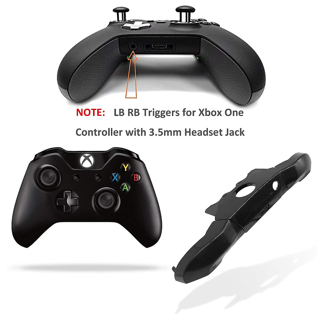 Quartet trade Controller Repair Parts for Xbox One Elite Controller Replacement Buttons + Bumpers Middle pad + T8 T6 Screwdriver 2pack