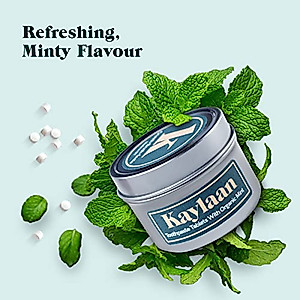 Kaylaan Toothpaste Tablets with Fluoride - Chewable, Plastic-Free, Eco-Friendly, Travel-Friendly & Zero Waste, Fresh Mint Flavor with Xylitol (90 Tabs)