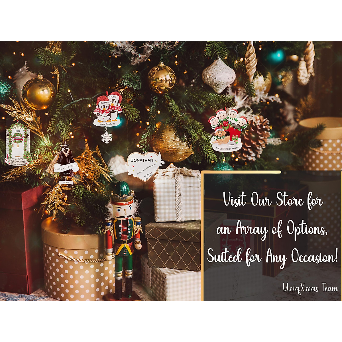 UniqXmas Personalized Lacrosse Christmas Ornament 2024 | La-Crosse Stick & Ball Xmas Tree Decoration for Girl Boy Kid | Customized Unique Keepsake Gift for LAX Player Coach Goalie | Custom Name & Year