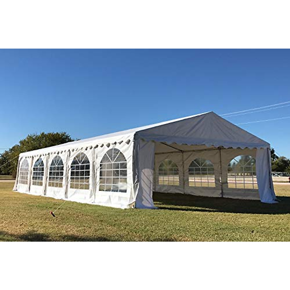 DELTA Canopies 32'x20' PVC Party Tent (FR) Wedding Canopy Shelter White - Fire Retardant