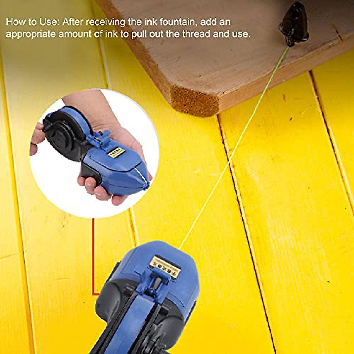 Manual Chalk Reel Chalk Line 30 Meter Carpenter Ink Marker Scribes Woodworking Construction Tools for Chemical Fiber Ink Thread