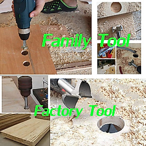 DONJON Forstner Drill Bits Set,Precision Shear Serrated Edge Wood Drilling Forstner Bit,4Pcs(15-40mm) Auger Opener Drilling Wood Plastic Plywood with Round Shank.