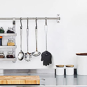 Trieez 17.5" Sturdy Leather Fly Swatter - Heavy Duty Flyswatter with Durable Metal Handle, Funny Hand Shaped