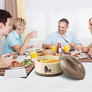 Milton Orchid 3000 Inner Steel Casserole, 2.85 Litres, Light Brown | PU Insulated | BPA free |Odour Proof | Food Grade | Easy to Carry | Easy to Store | Ideal For Chapatti | Roti | Curd Maker