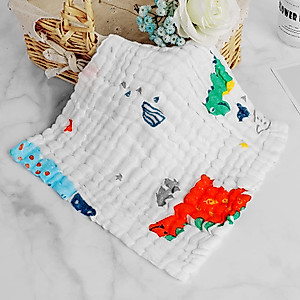 PPOGOO Baby Muslin Washcloths Natural Purified Cotton Baby Wipes Soft Newborn Baby Face Towel
