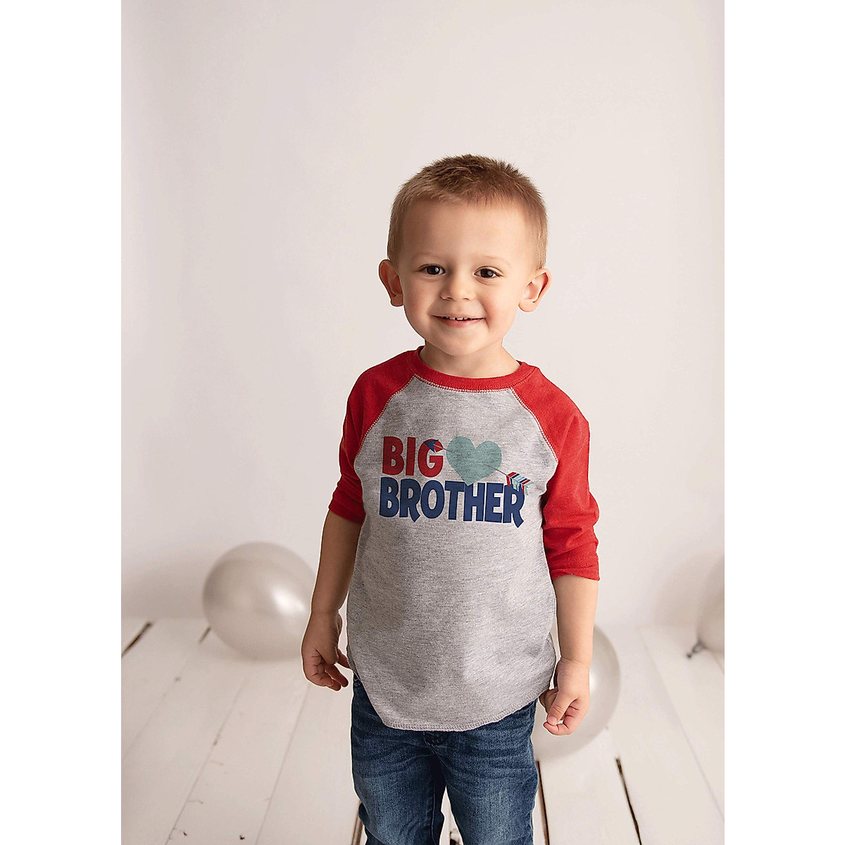 Custom Party Shop Boy's Big Brother Happy Valentine's Day 4T Red Raglan