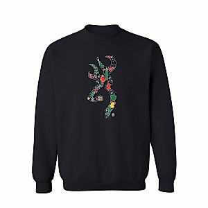Browning Men's, Seasonal Holiday Sweatshirts for The Whole Hunting Family, Christmas Icon Buckmark (Black)