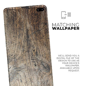 DesignSkinz Raw Wood Planks V6 Protective Vinyl Decal Wrap Skin Cover Compatible with The Samsung Galaxy S20 (Screen Trim & Back Glass Skin)