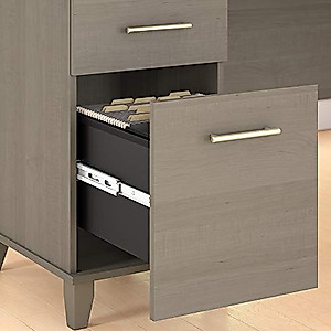 Bush Furniture Somerset 72W Office Desk with Drawers in Ash Gray