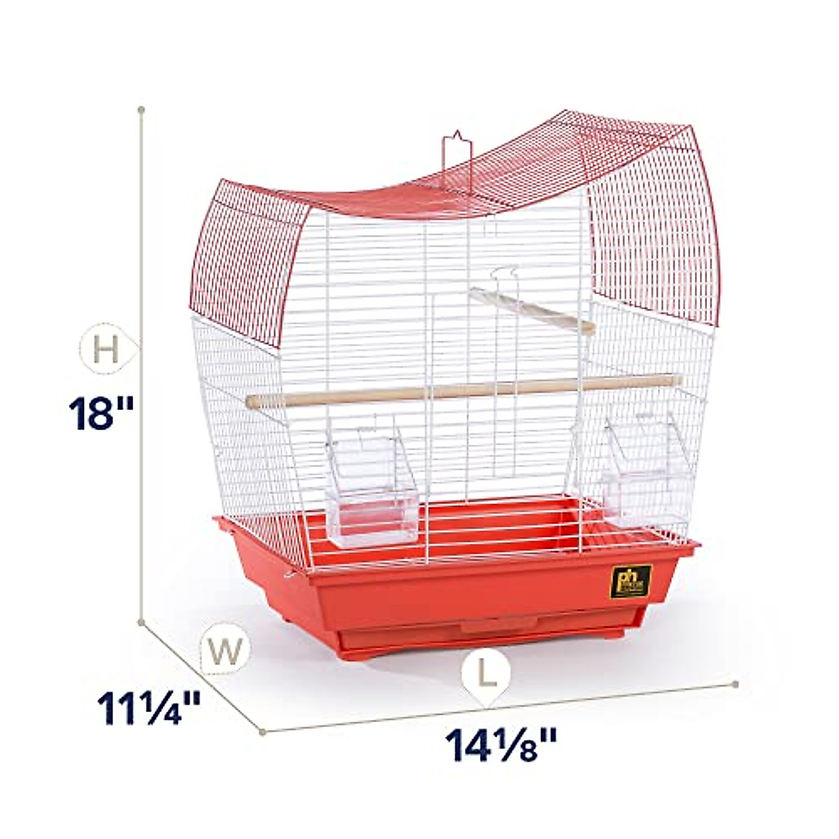 Prevue Pet Products South Beach Wave Top Bird Cage, Coral (Model: SP50110)