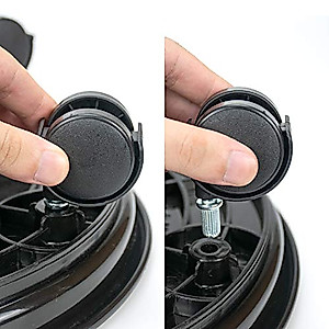 Fasmov 3 Pcs Plant Pallet Caddy Plant Stand Round Flower Pot Mover, Plant Pot Pallet Dolly Caster with Universal Wheels (Black)