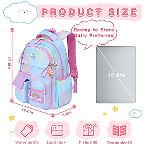 Stylifeo Backpack for Girls, Bookbag Elementary School Bags Anti-Theft Waterproof School Backpack for Girls Teens