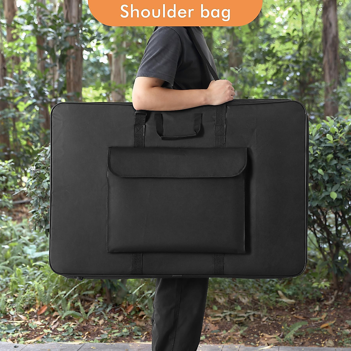 1st Place Products Premium Art Portfolio Case - 32" x 42" - Soft Sided - Steel Frame - Waterproof & Tear Resistant - Artwork, Photography, Sketch, LCD, Monitor, Solar Panel - Shoulder Straps & Handles